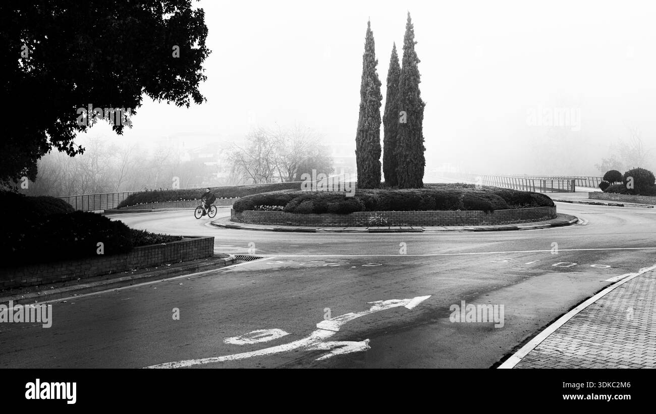 Traffic safety markings Black and White Stock Photos & Images - Alamy