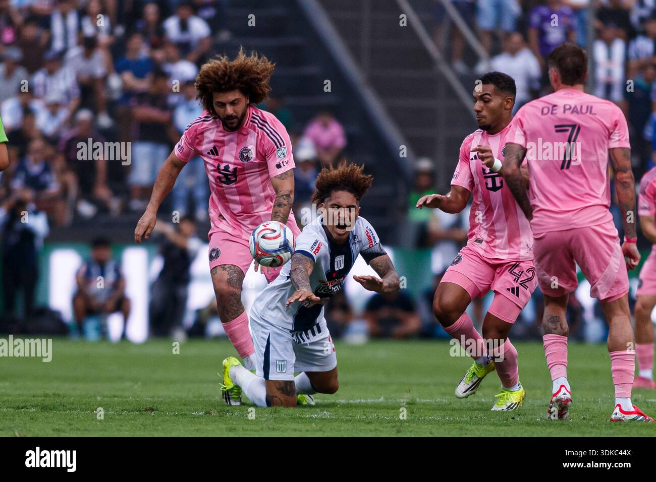 Lima, Peru - January 24: Maximiliano Falcon, Paolo Guerrero during the ...
