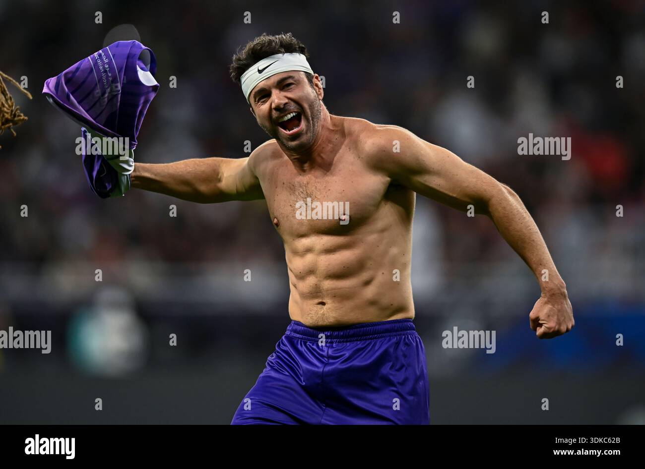 Mark Rober of Team Chunkz celebrates a goal during the Match for Hope ...