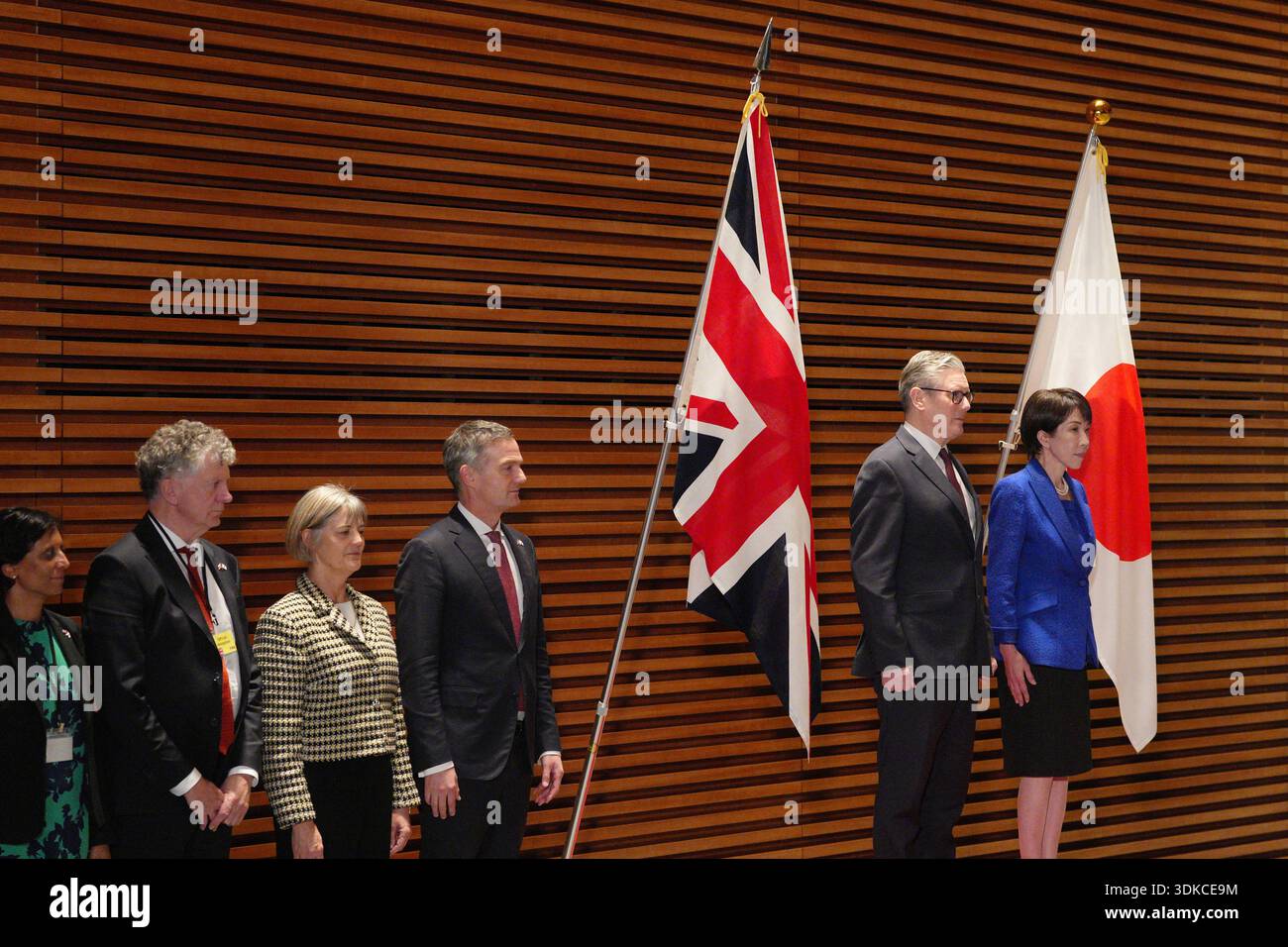 British Prime Minister Keir Starmer, second right, attends a ceremonial ...