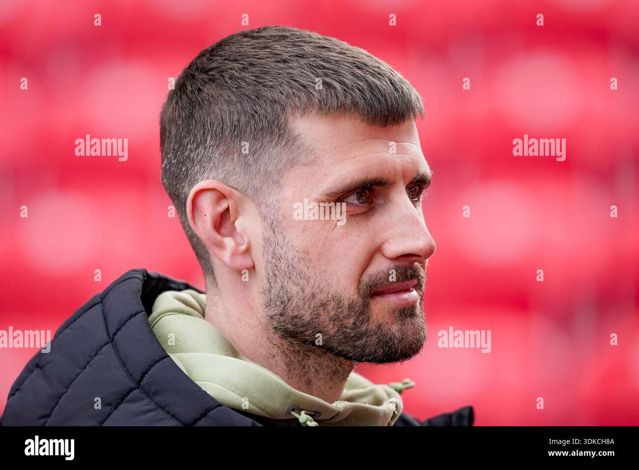 Jack Stephens of Southampton speaks to a staff photographer during the ...