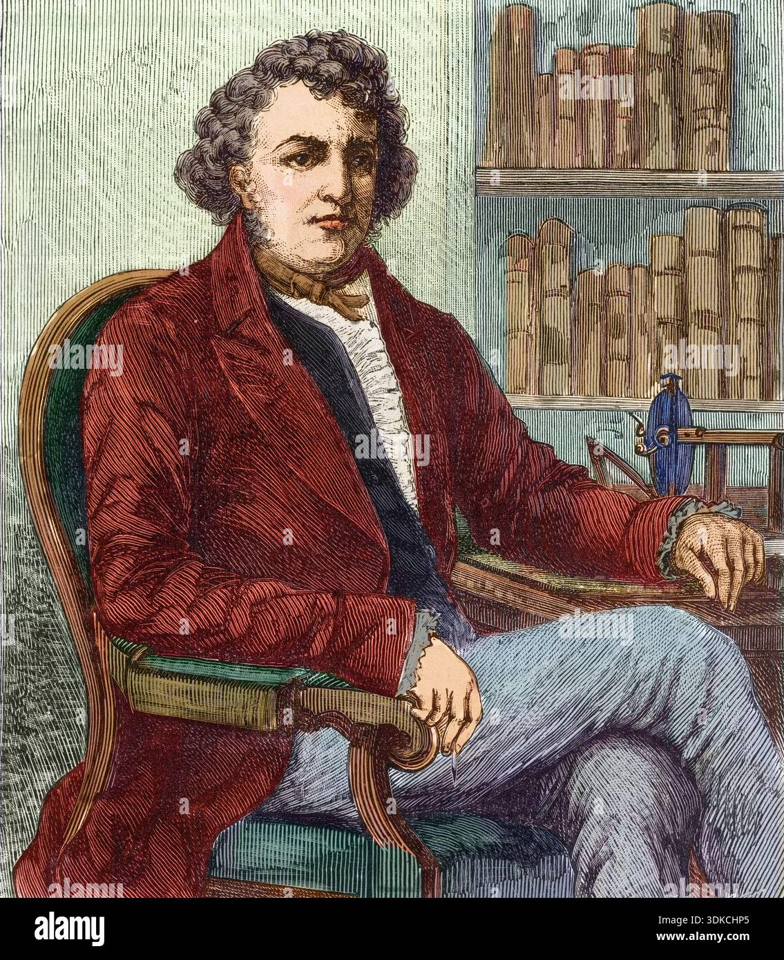 Andre-Marie Ampere (1775-1836), French physicist and pioneer of ...