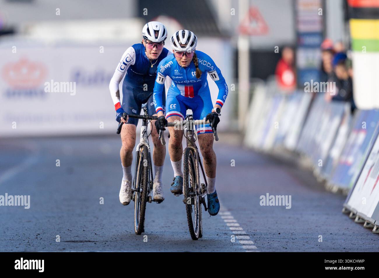 Czech Barbora Bukovska and French Lise Revol pictured in action during ...