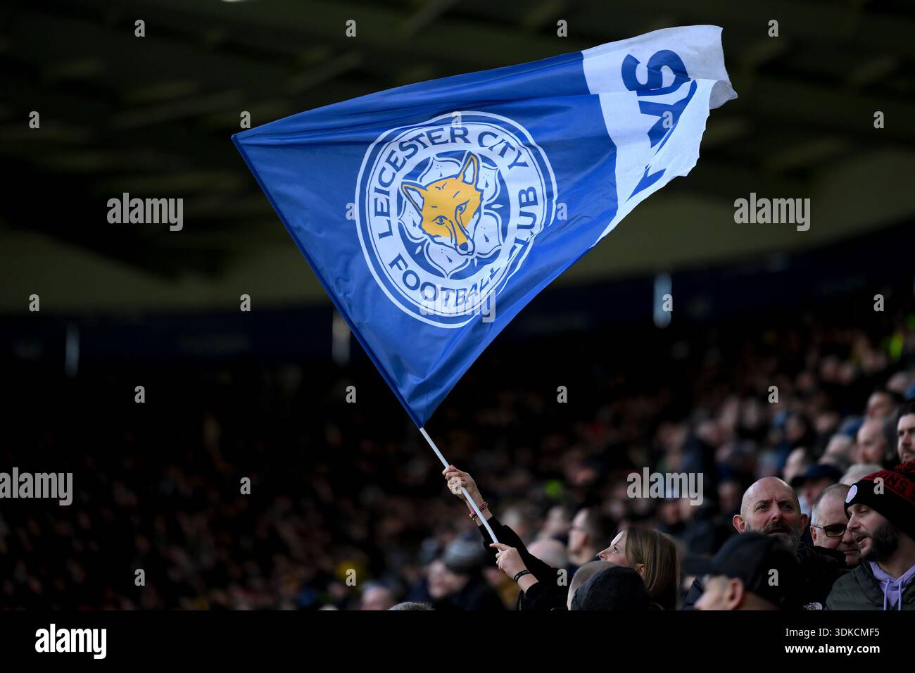 Leicester City supporter waving flag during the Sky Bet Championship ...
