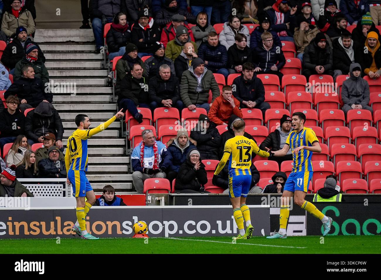 Finn Azaz of Southampton celebrates his goal to make it 0-1 during the ...
