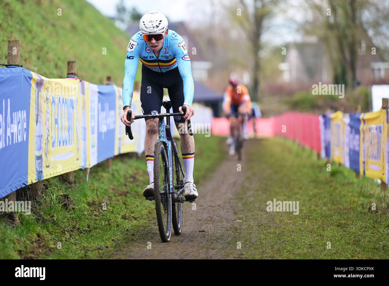 Belgian Aaron Dockx pictured in action during the U23 men race at the ...