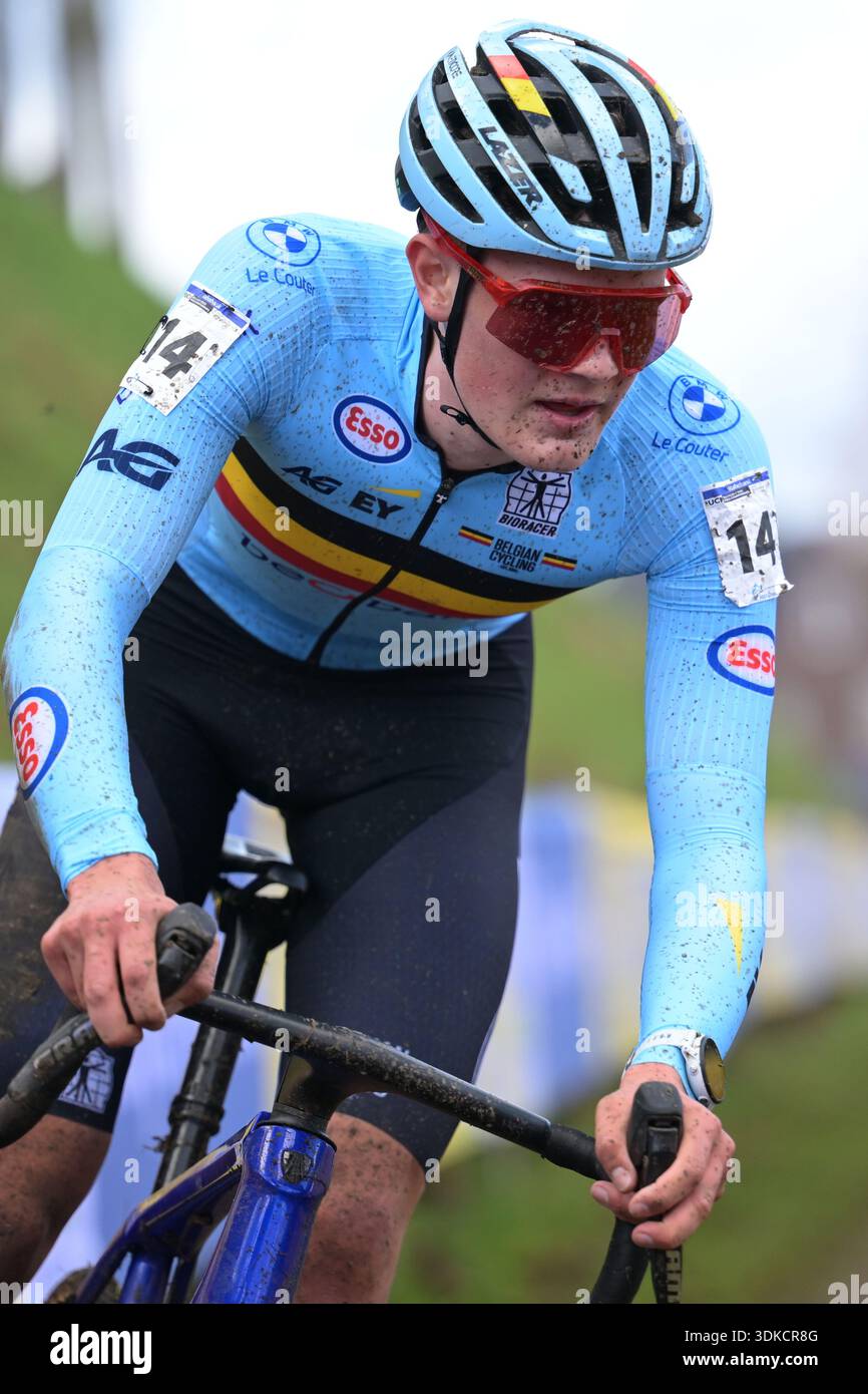 Belgian Mats Vanden Eynde pictured in action during the U23 men race at ...