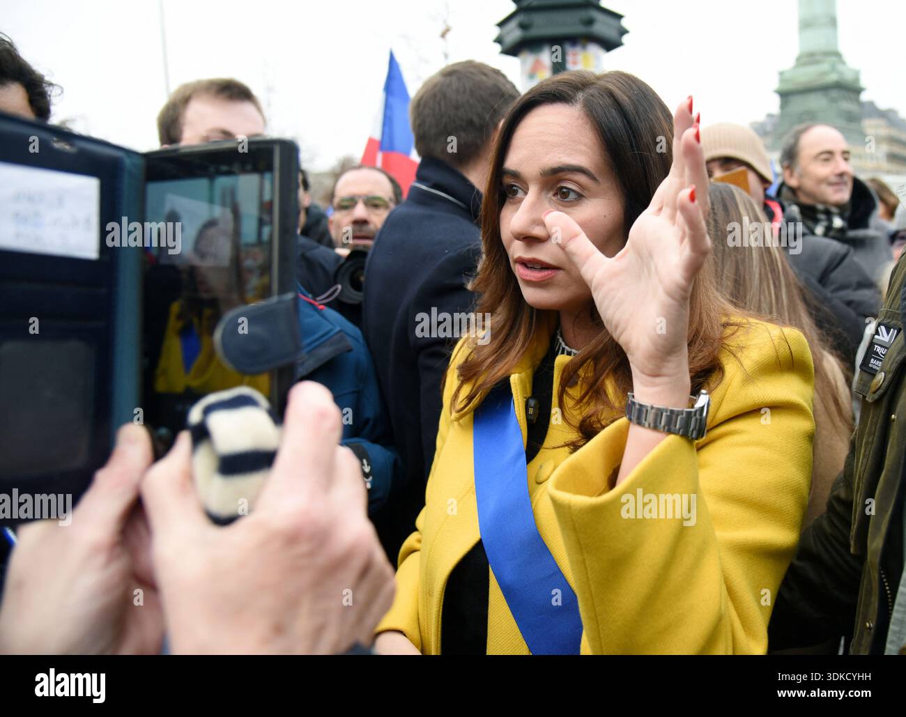 Sarah Knafo during the National Police Demonstration to denounce the ...