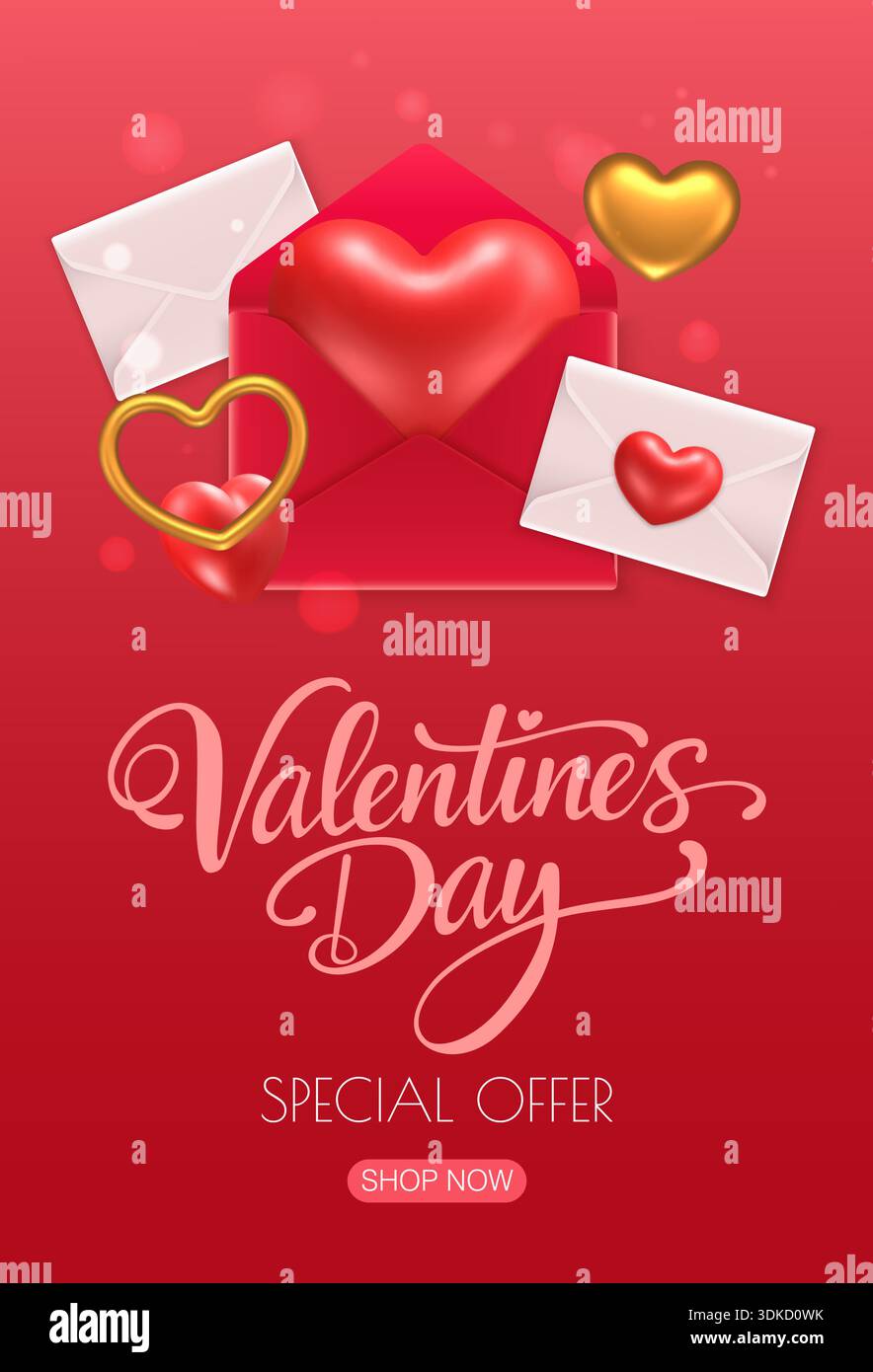 Valentines day shopping pink Stock Vector Images - Alamy