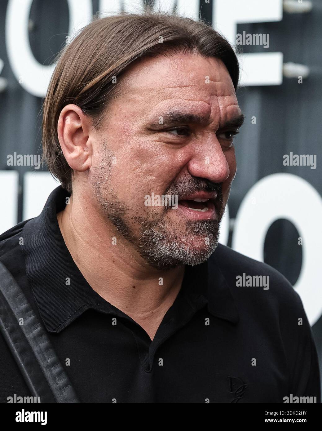 Daniel Farke manager of Leeds United arrives during the Premier League ...