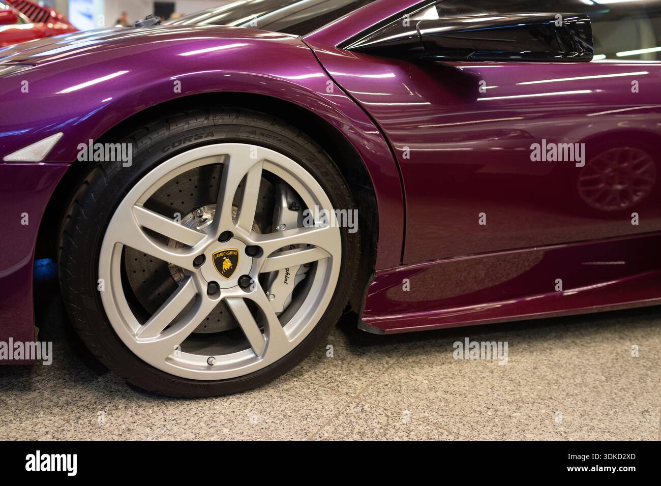 Alloy Wheel Close Up Showcasing Five Spoke Design And Brake Caliper ...