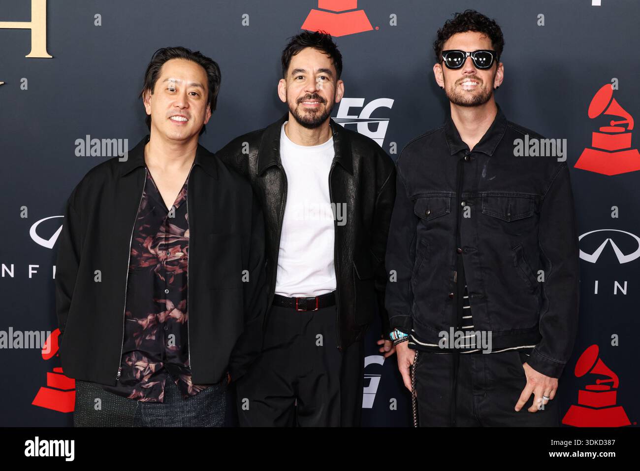 LOS ANGELES, CALIFORNIA, USA - JANUARY 30: Joe Hahn, Mike Shinoda and ...