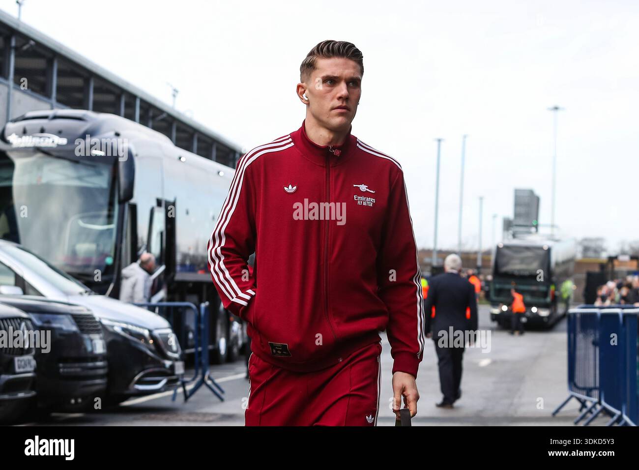 Viktor Gyökeres Of Arsenal Arrives during the Leeds United v Arsenal ...