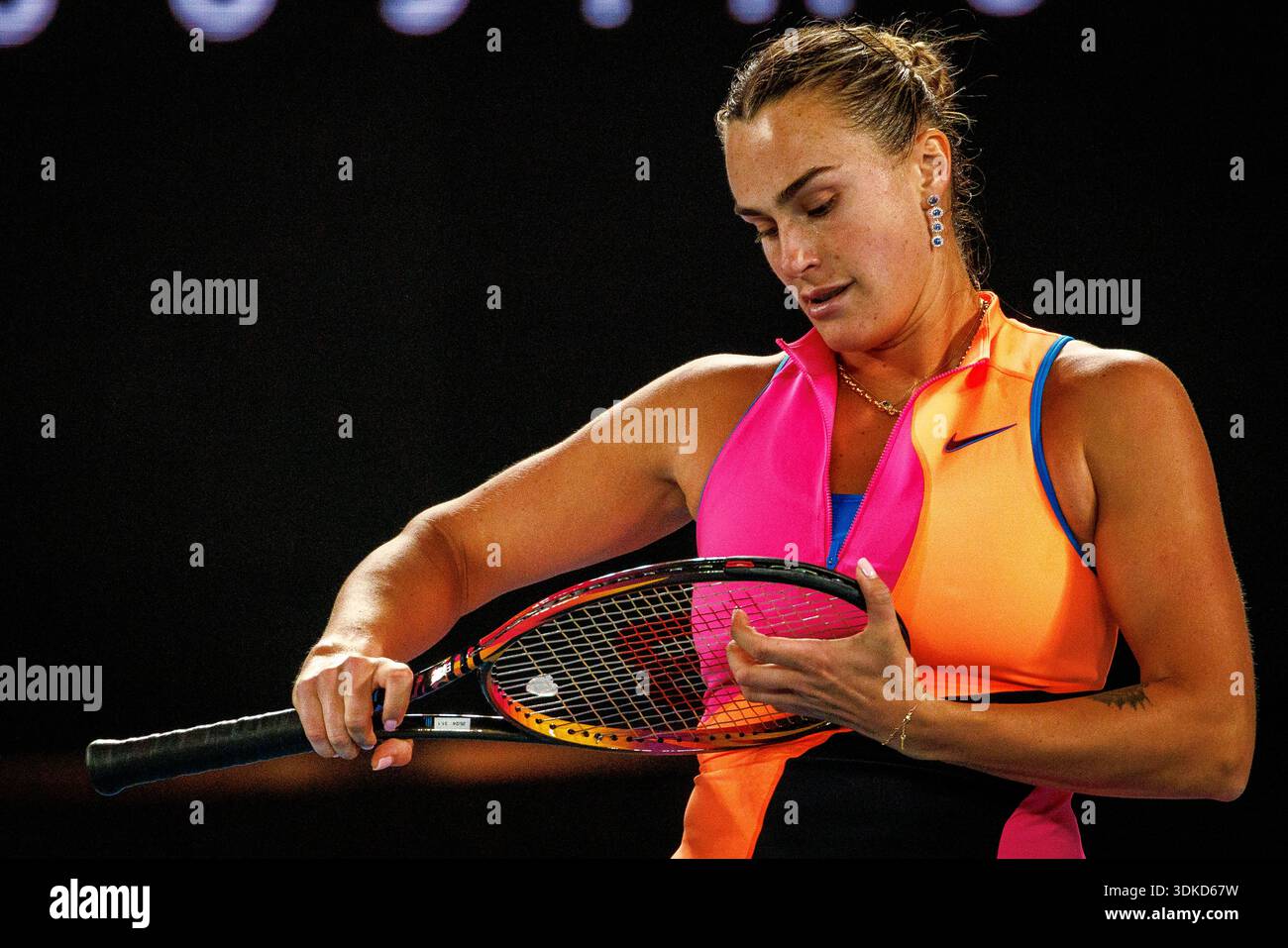 Belarussia’s Aryna Sabalenka during the Women’s Singles Final match ...