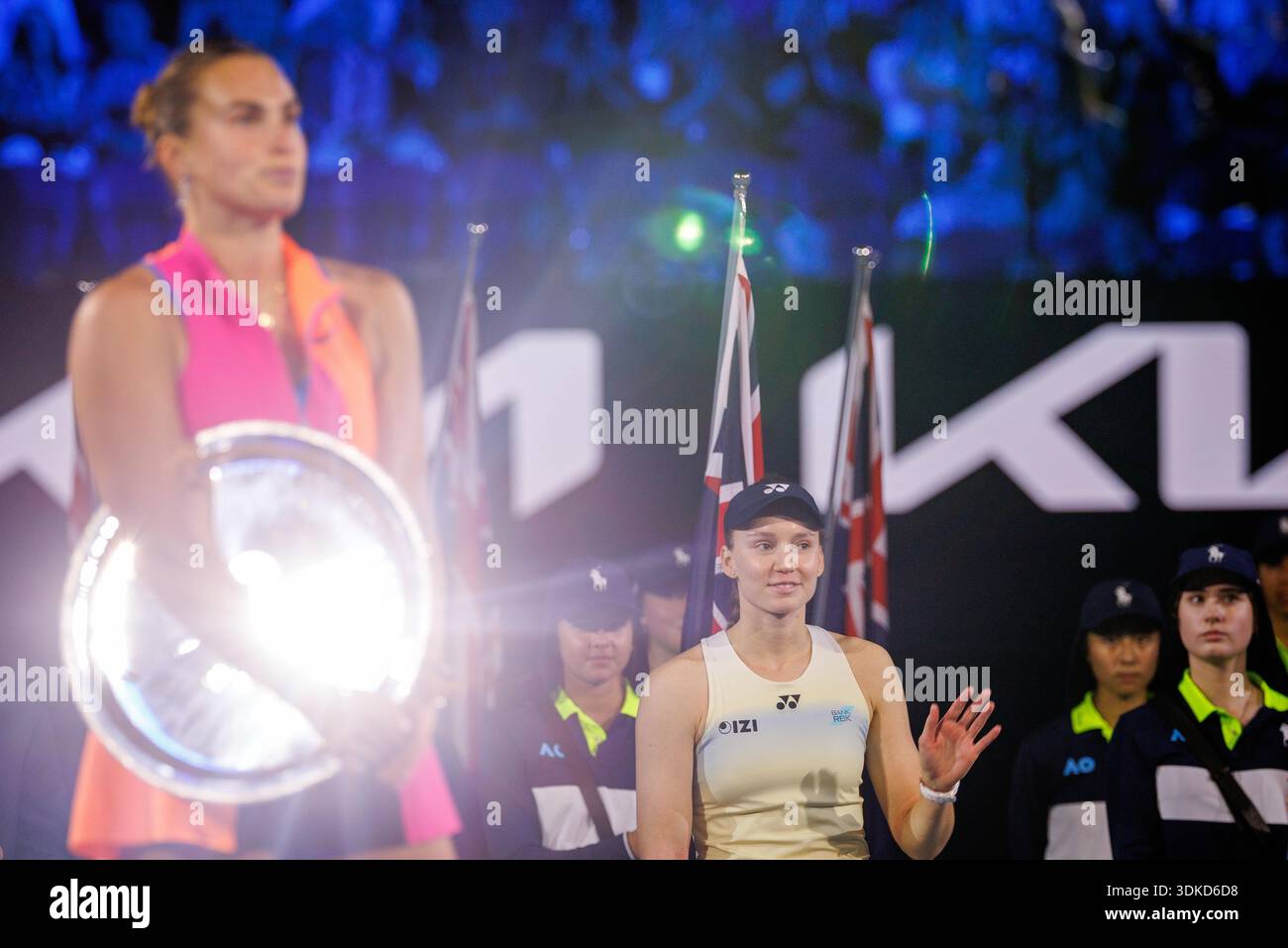 Belarussia’s Aryna Sabalenka following her defeat against Kazakhstan ...
