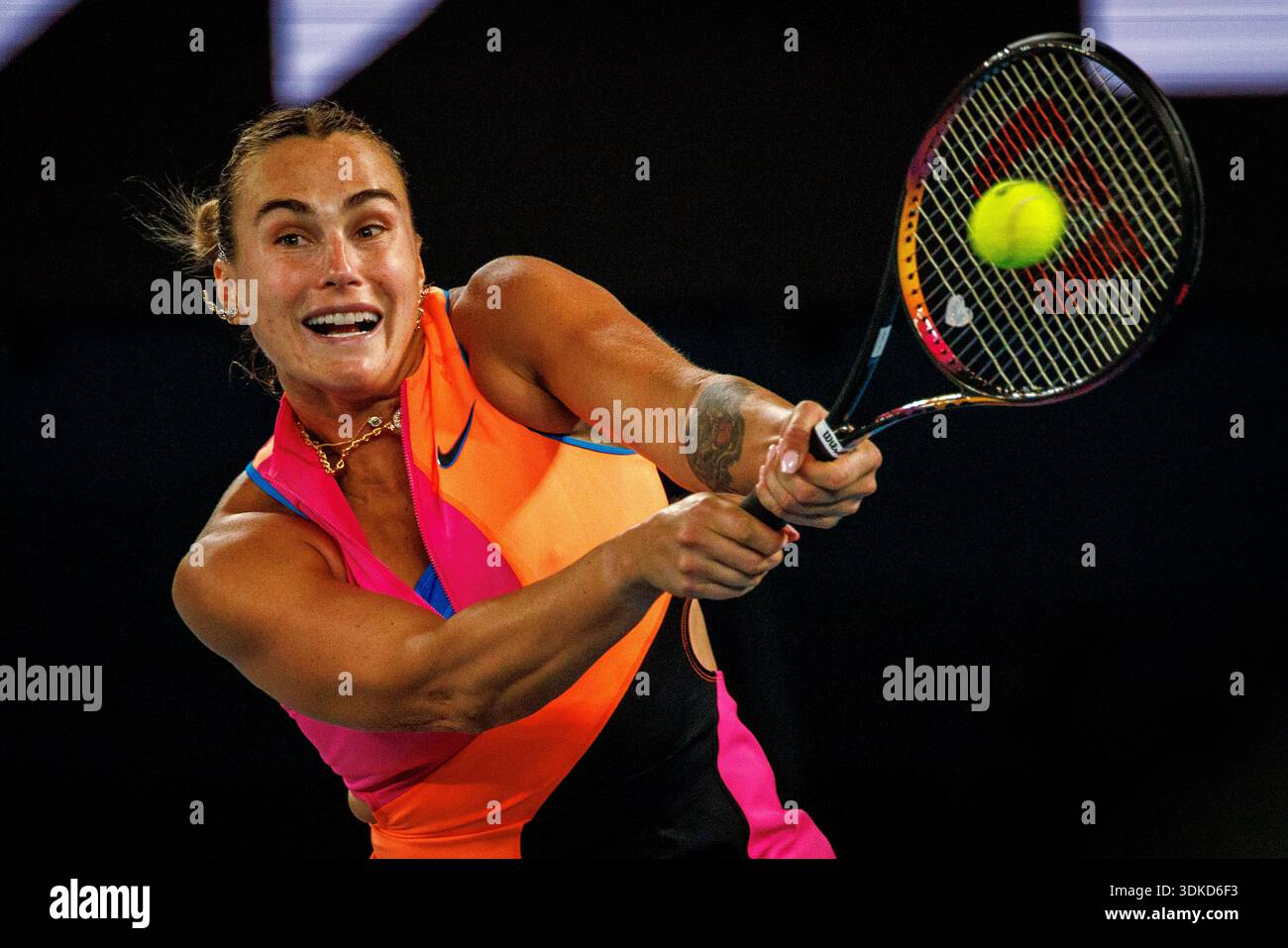 Belarussia’s Aryna Sabalenka during the Women’s Singles Final match ...