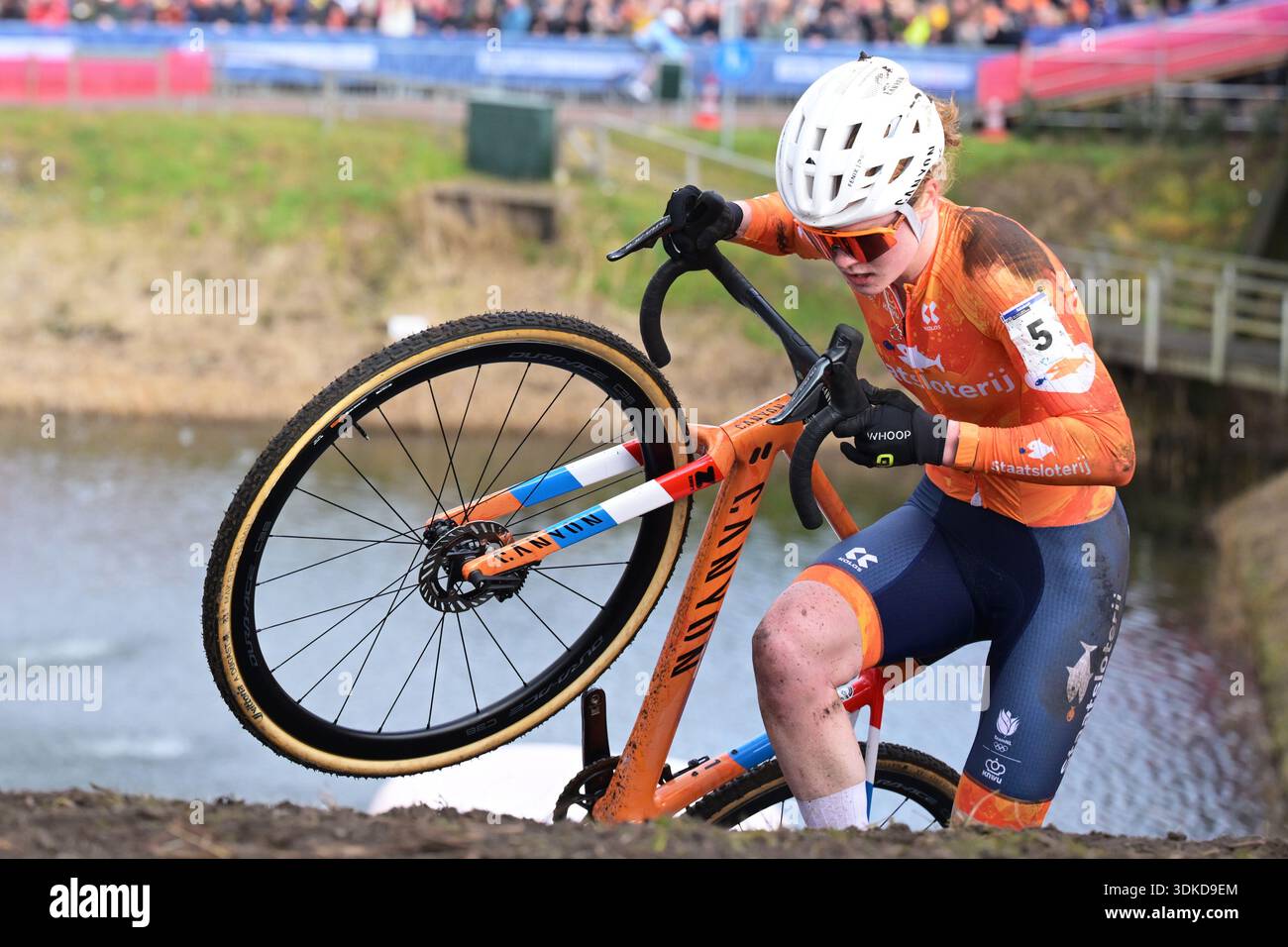 Dutch Puck Pieterse pictured in action during the elite women race at ...
