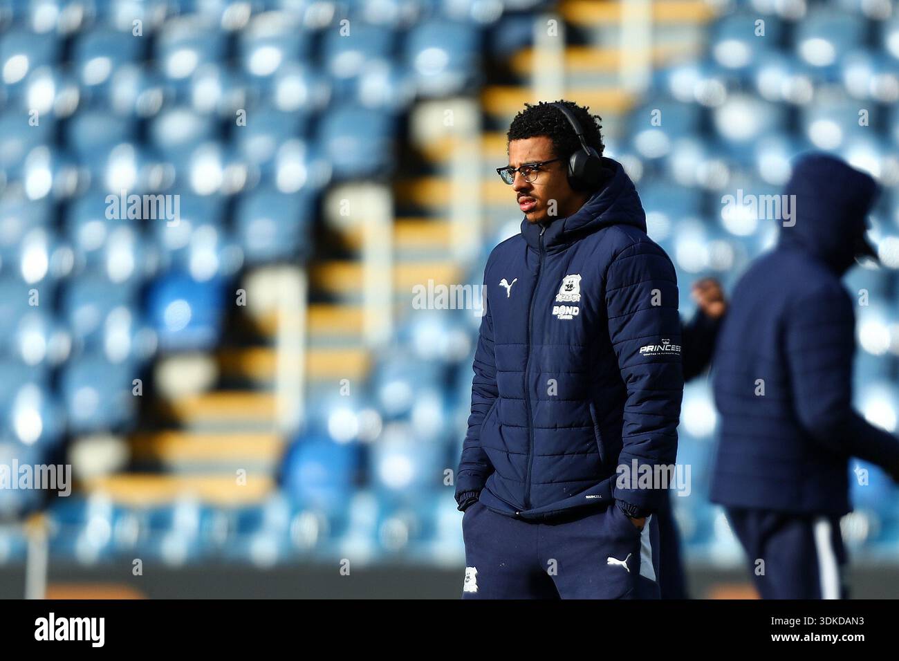 Caleb Watts of Plymouth Argyle ahead of the Stockport County v Plymouth ...