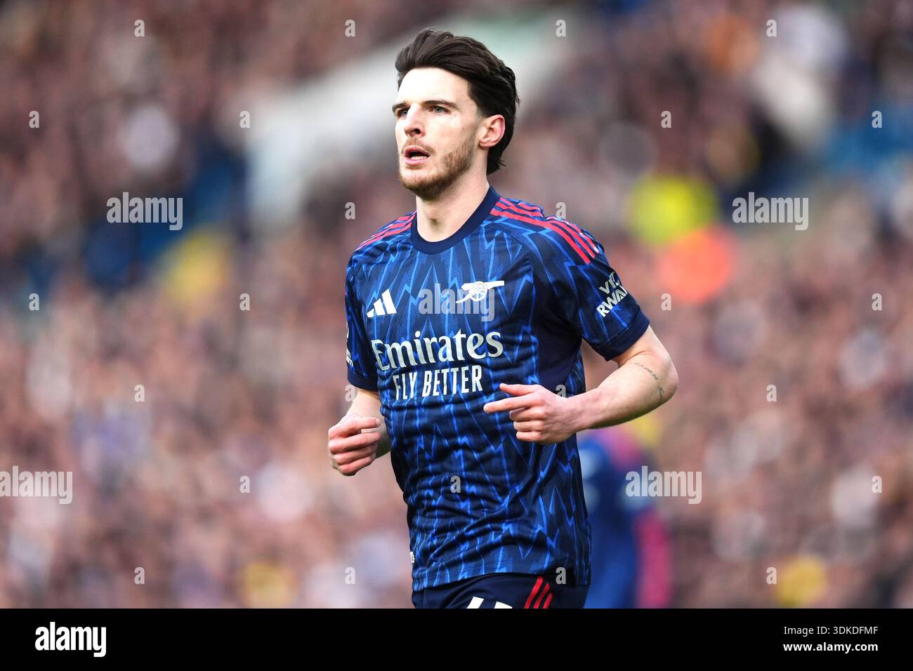 Arsenal's Declan Rice during the Premier League match at Elland Road ...
