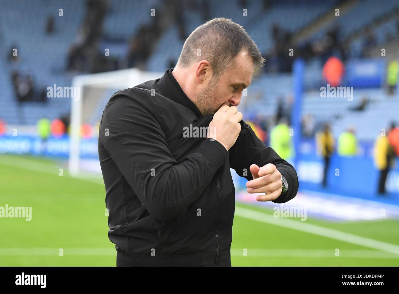 Leicester, England. 31st Jan 2026. Nathan Jones celebrates after the ...