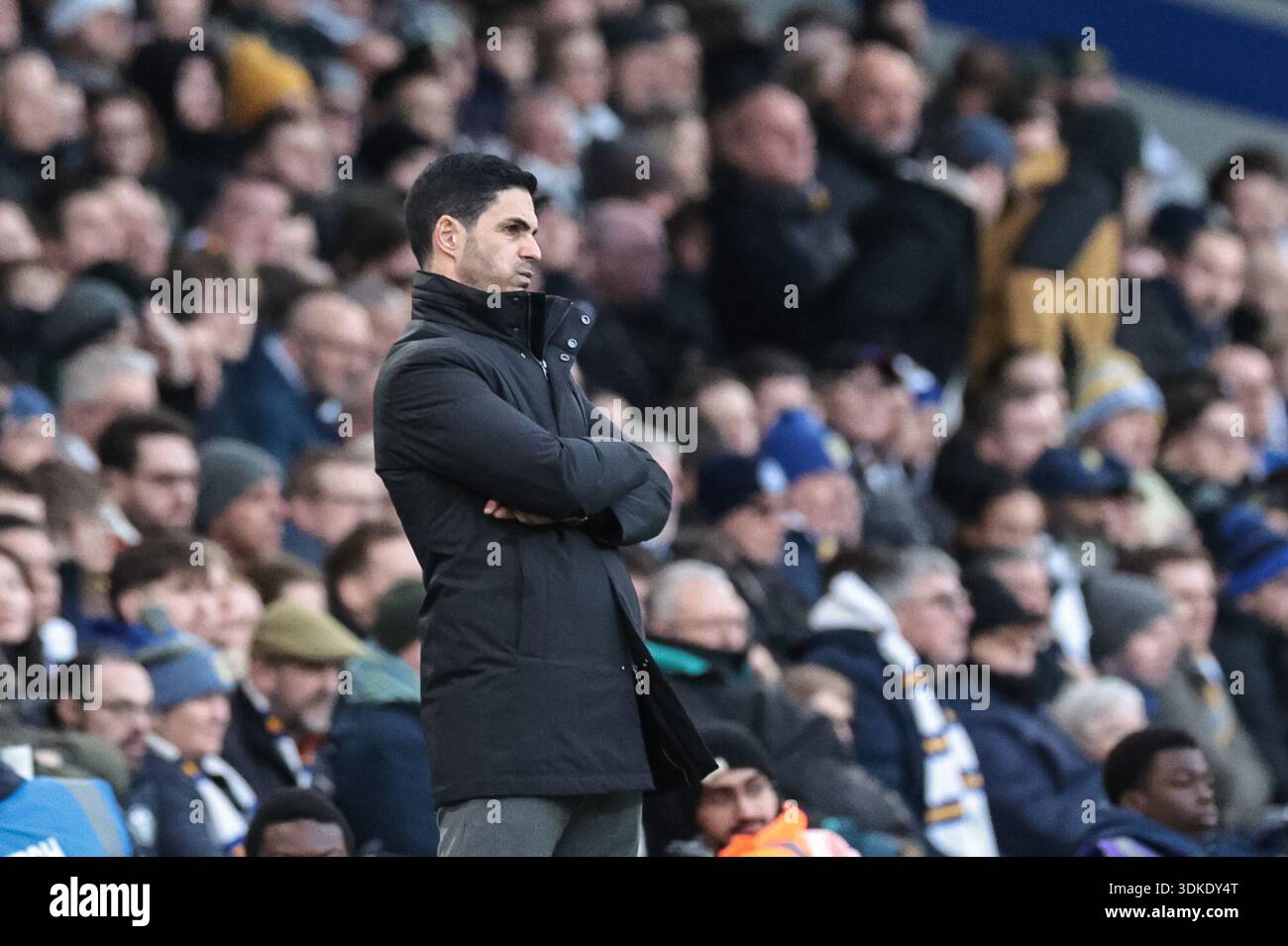 Mikel Arteta manager of Arsenal reacts during the Premier League match ...