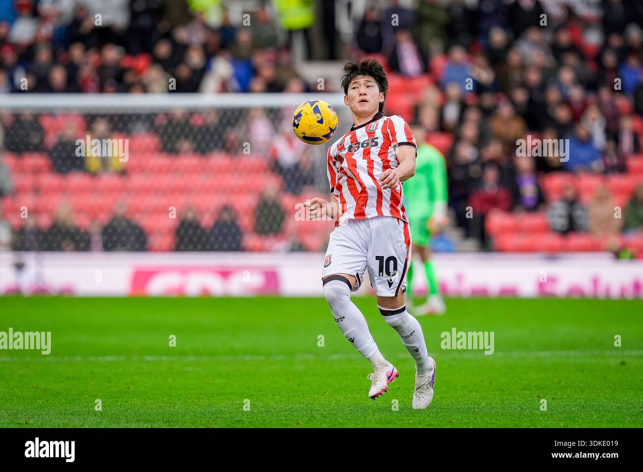 Bae Jun-Ho of Stoke City controls the ball during the Sky Bet ...