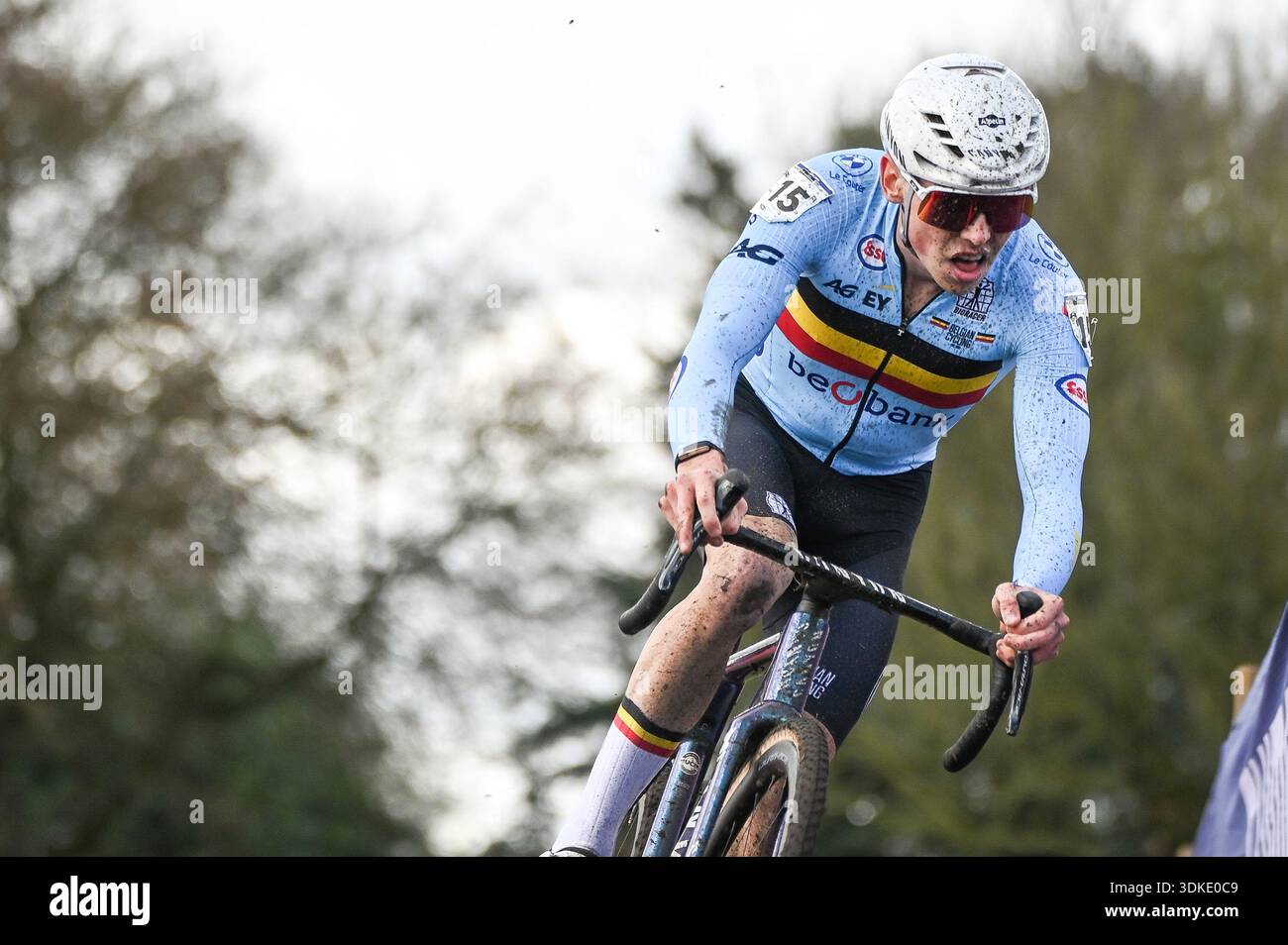 Belgian Aaron Dockx pictured in action during the U23 men race at the ...