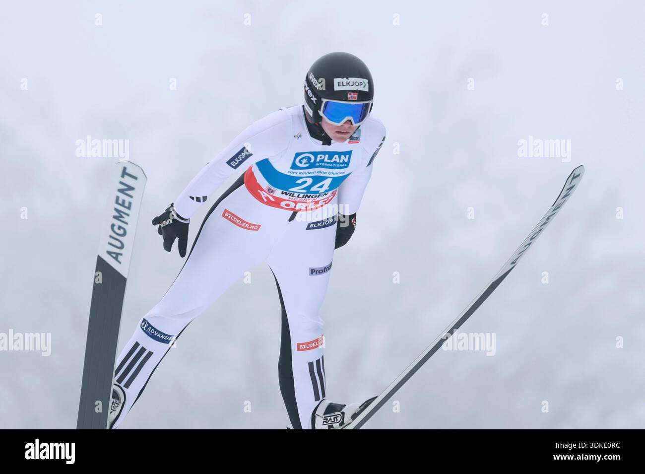Eirin Maria KVANDAL of Norway soars in the air during the women's large ...