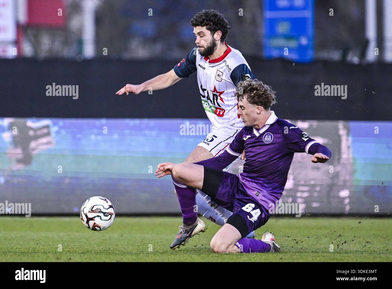 Liege's Abian Arslan and RSCA Futures' Alexander de Ridder pictured in ...