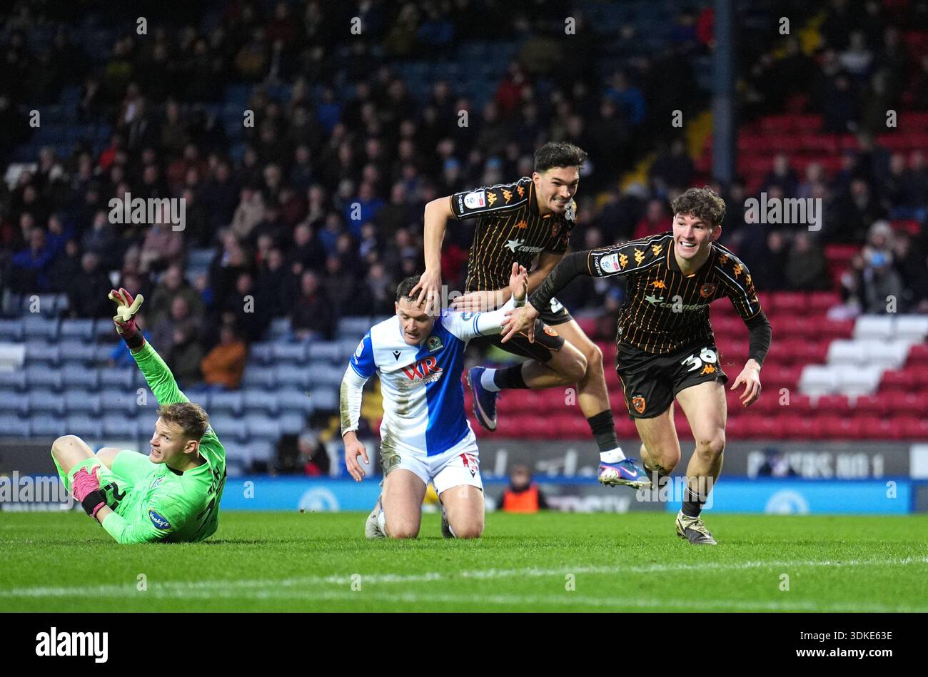 Hull City's Lewis Koumas celebrates scoring their side's first goal of ...