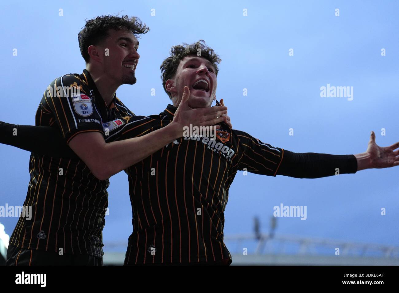 Hull City's Lewis Koumas celebrates scoring their side's first goal of ...