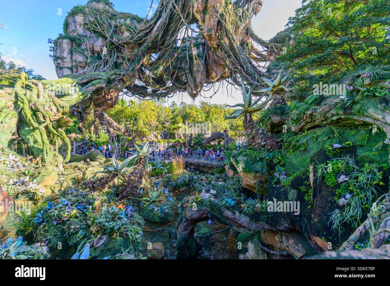 Guests walking along pathways through Pandora – The World of Avatar at ...