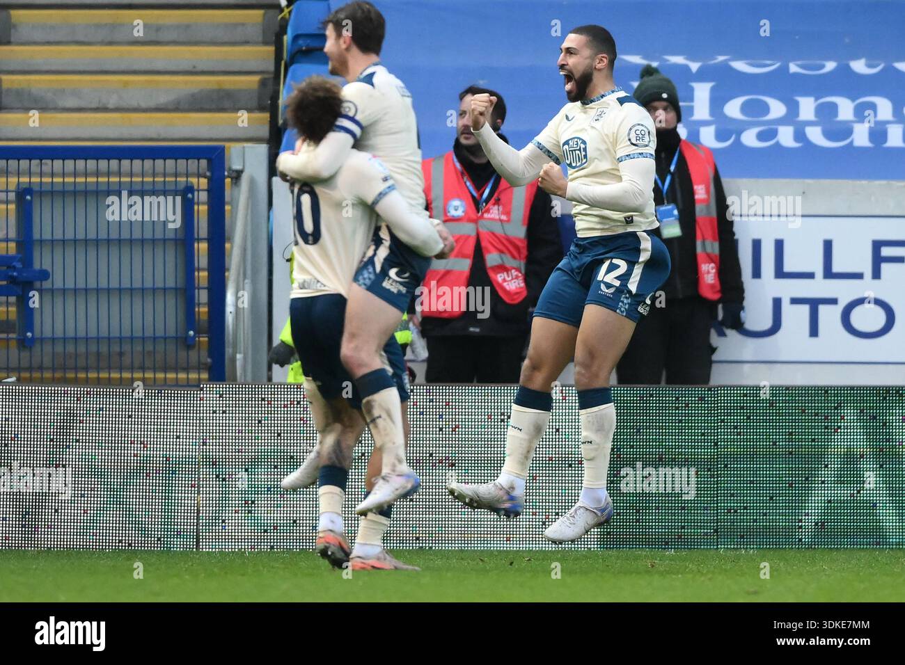 Radinio Balker of Huddersfield Town celebrates after scoring teams ...