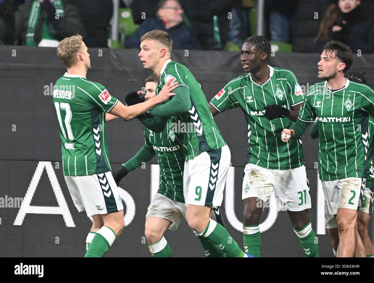 31 January 2026, Bremen: Soccer: Bundesliga, Werder Bremen - Borussia ...