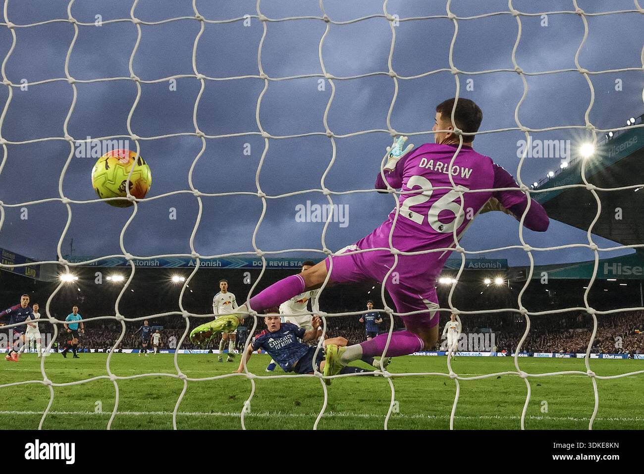 Viktor Gyokeres of Arsenal scores to make it 0-3 during the Premier ...