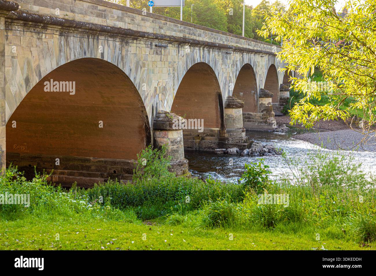 Evening light on Eden Bridge carrying the main road over the River Eden ...