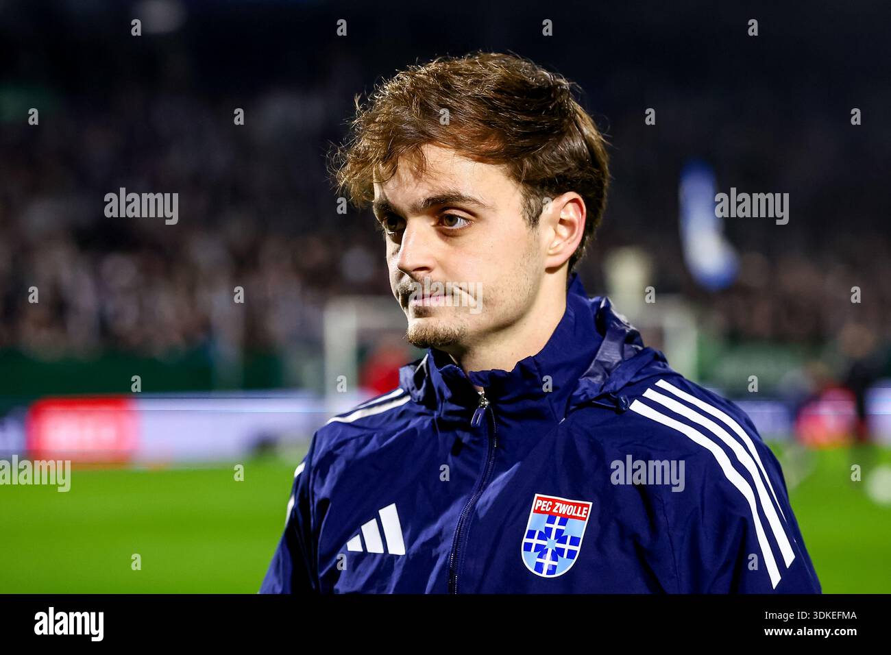 ZWOLLE, NETHERLANDS - JANUARY 31: Kaj de Rooij of PEC Zwolle looks on ...