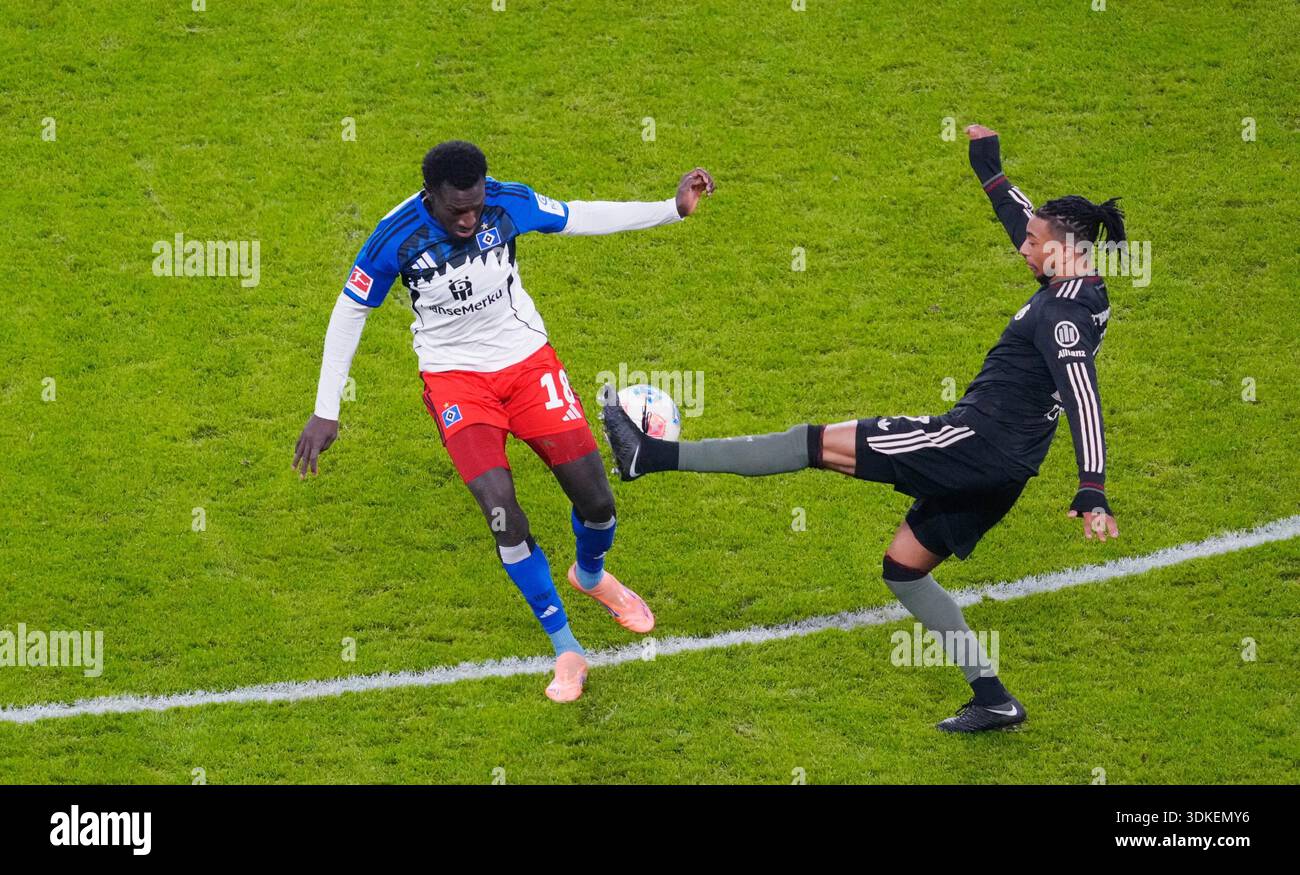 from left Bakery Jatta (HSV Hamburg), Michael Olise Hamburg, January 31 ...