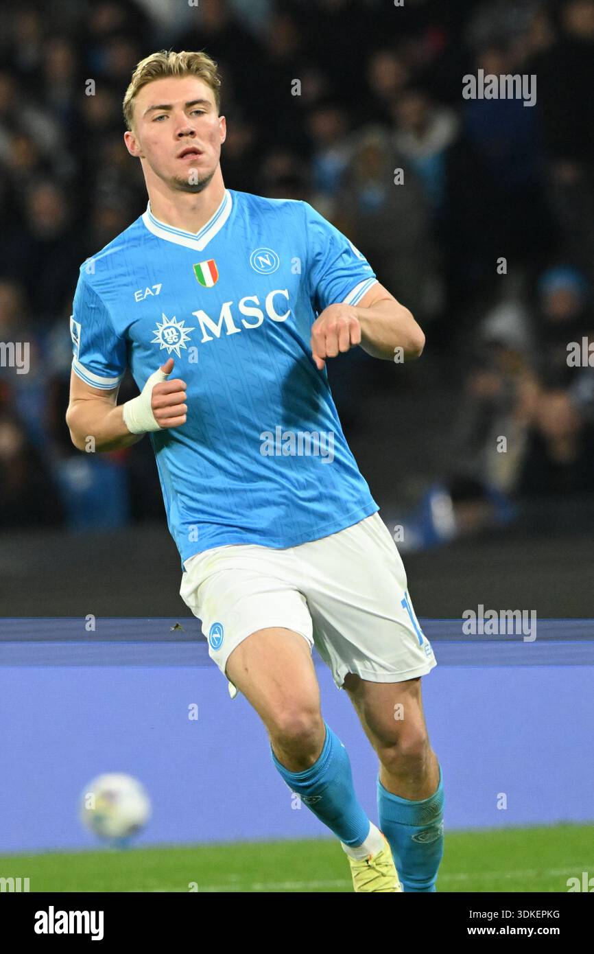 Rasmus Hojlund of SSC Napoli looks during Serie A Enelive match between ...