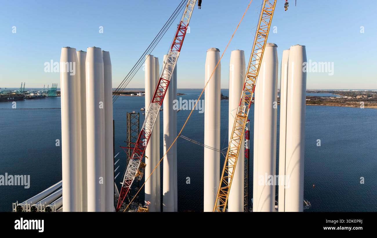Offshore wind turbine towers hi-res stock photography and images - Alamy
