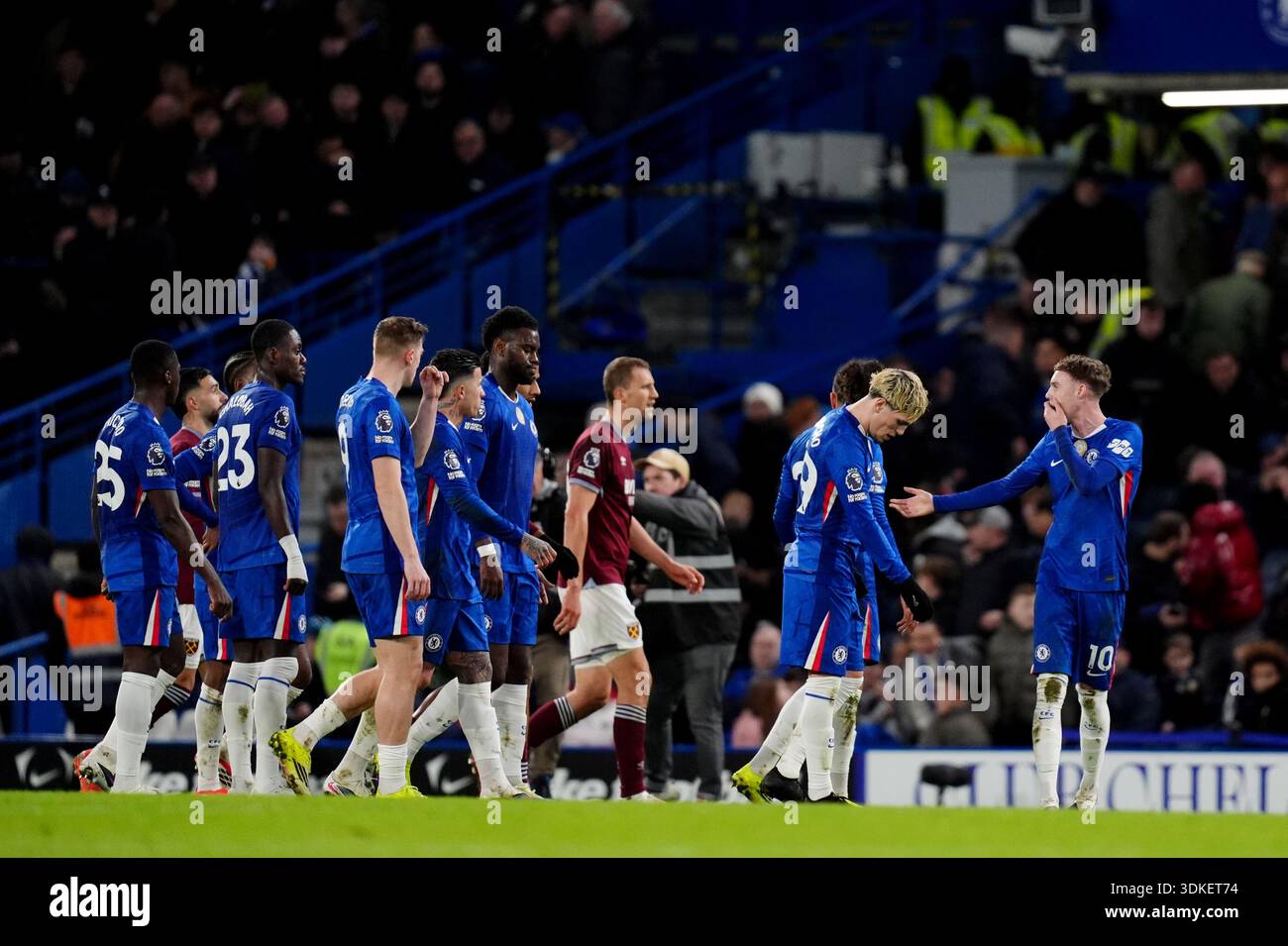Chelsea's Alejandro Garnacho dejected at half time during the Premier ...