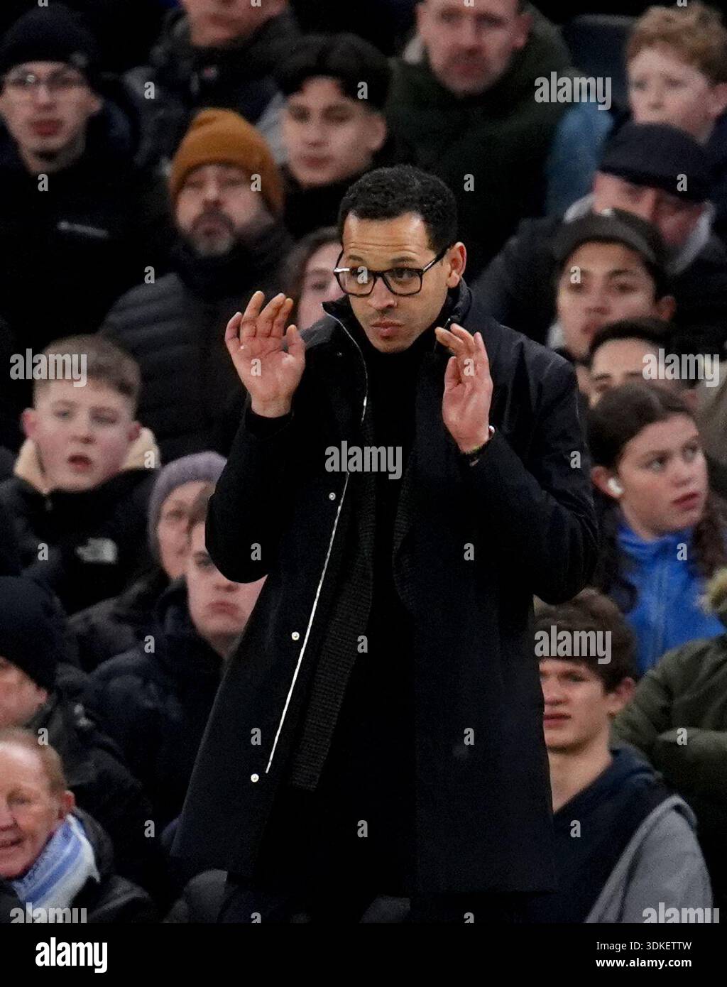 Chelsea manager Liam Rosenior during the Premier League match at ...