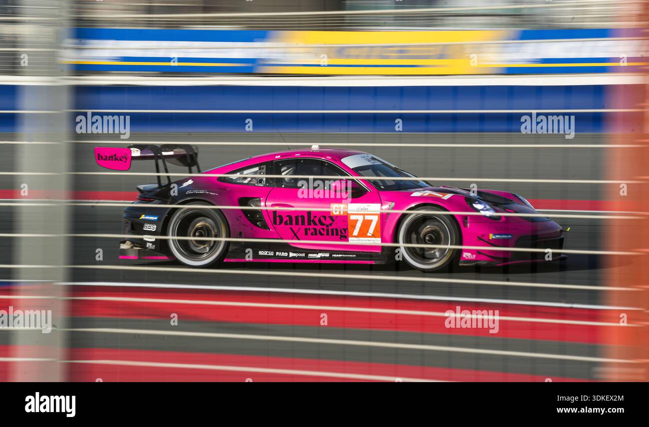 The car of Proton Competition, Porsche GT3 R is seen racing during the ...