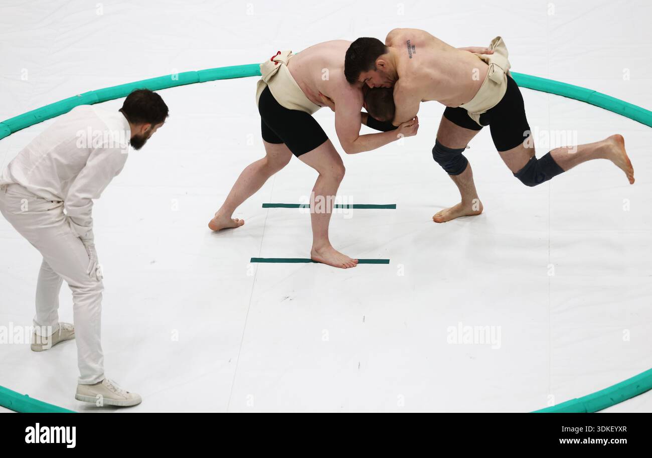 Sumo wrestlers compete in the British Isles Sumo Championships 2026 in ...