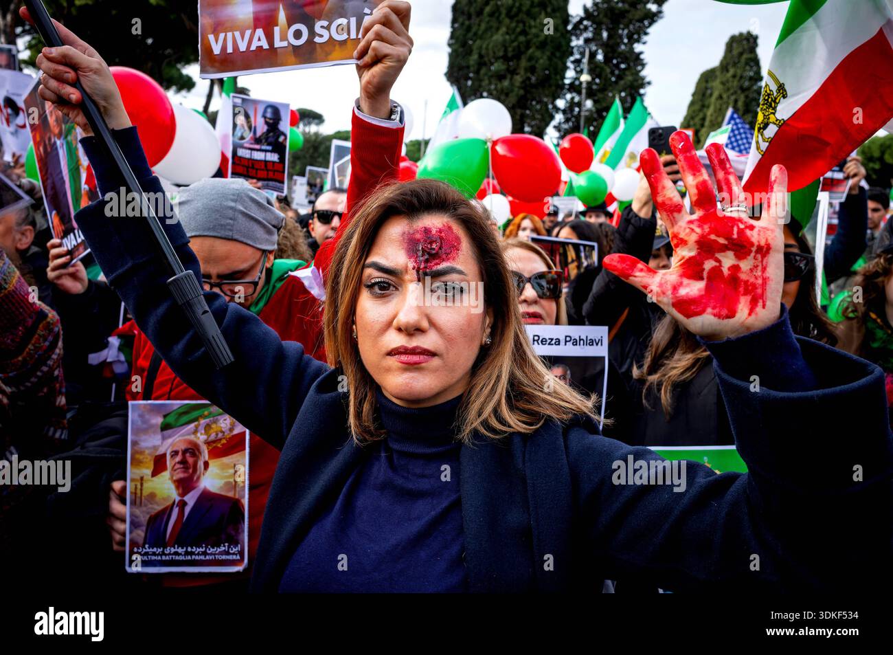 Demonstration against Islamic Republic of Iran ROME, ITALY - JANUARY 31 ...
