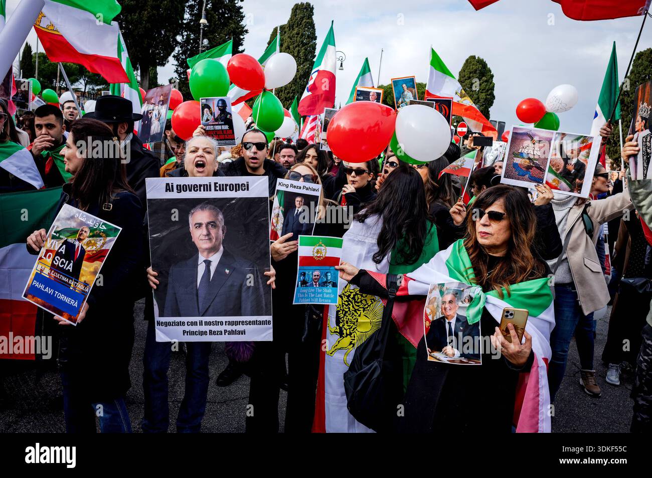 Demonstration against Islamic Republic of Iran ROME, ITALY - JANUARY 31 ...
