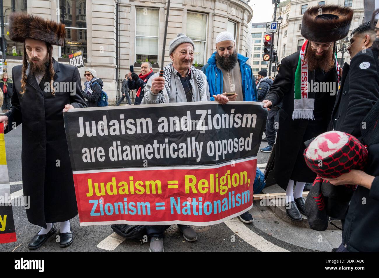 London, UK. 31st January 2026. Protesters rally in central London ...