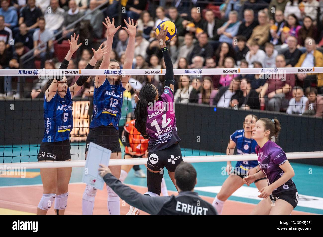 Alianza Darley (Schwarz-Weiss Erfurt, #14) vs. Lydia Grote (Allianz MTV ...