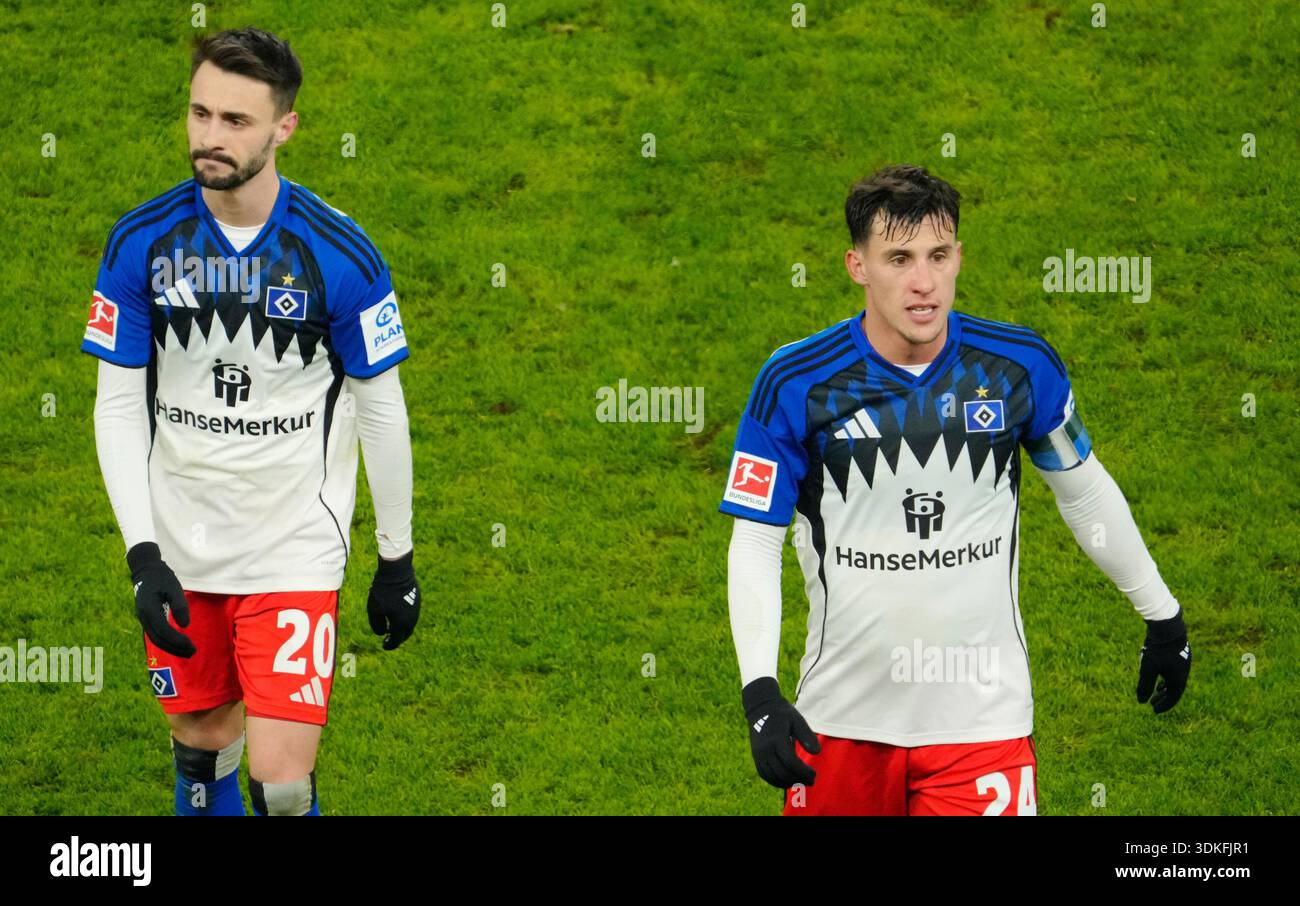 from left: Fabio Vieira, Nicolas Capaldo (HSV Hamburg) Hamburg, January ...