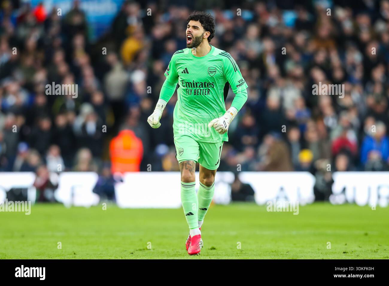 David Raya Of Arsenal during the Leeds United v Arsenal Premier League ...